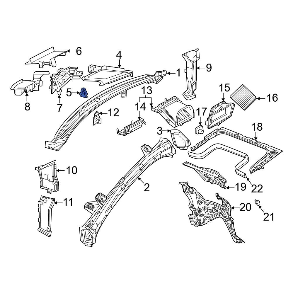 Mercedes-Benz OE 0029880542 - Cowl Water Deflector Clip