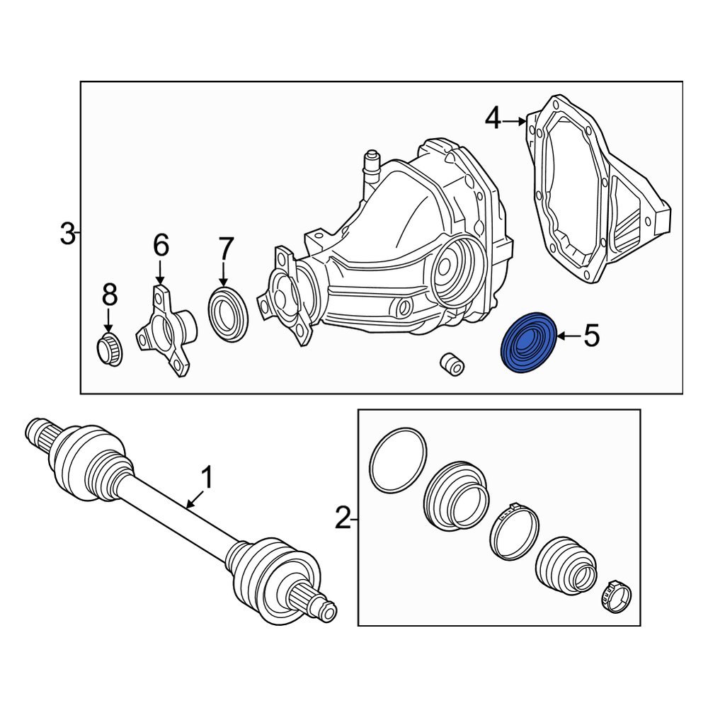 Mercedes-Benz OE 0159978846 - Front Right CV Axle Shaft Seal