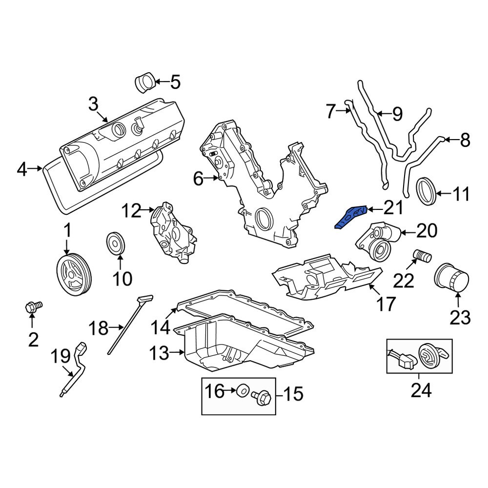 Mercury OE F65Z6840B - Engine Oil Filter Adapter Gasket