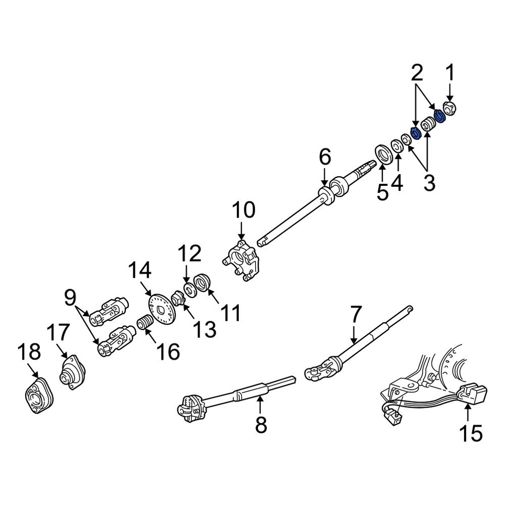Mercury OE F2DZ3C610A - Steering Column Bearing Retaining Ring