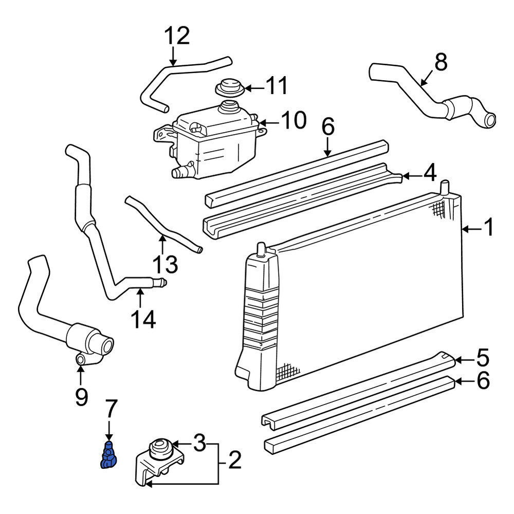 Mercury OE FOAZ8115A - Radiator Drain Plug