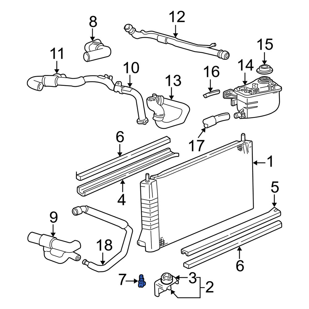 Mercury OE FOAZ8115A - Radiator Drain Plug