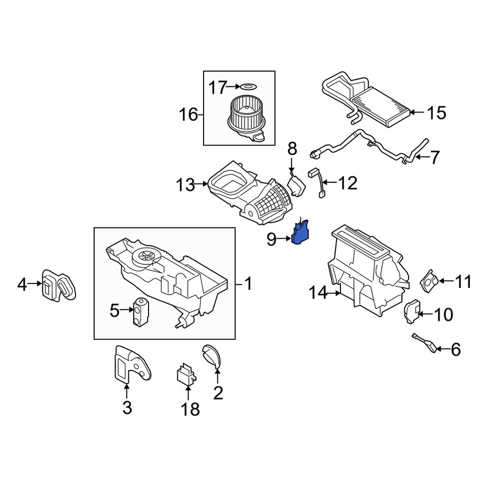 Mercury OE AA5Z19E616A - HVAC Air Inlet Door Actuator