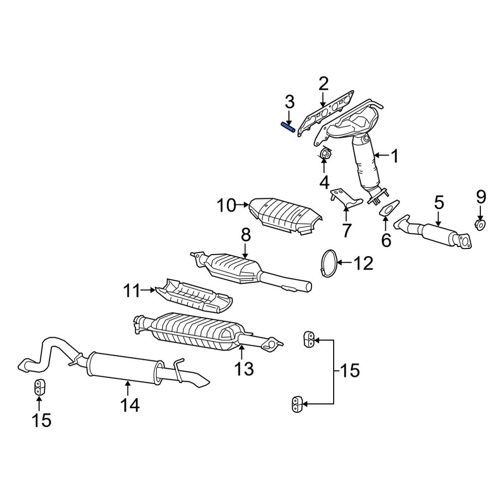 Mercury OE W704474S437 - Exhaust Manifold Stud
