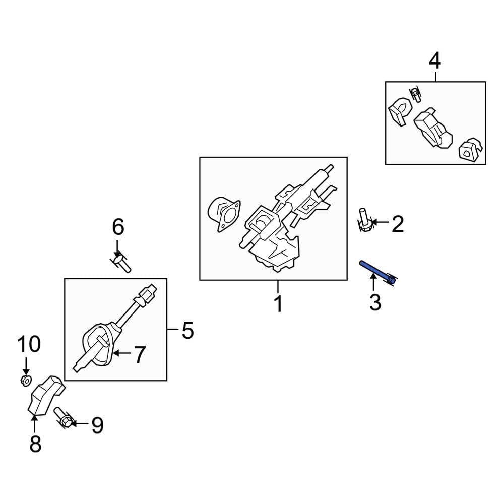 Mercury OE W712250S437 - Steering Column Bolt