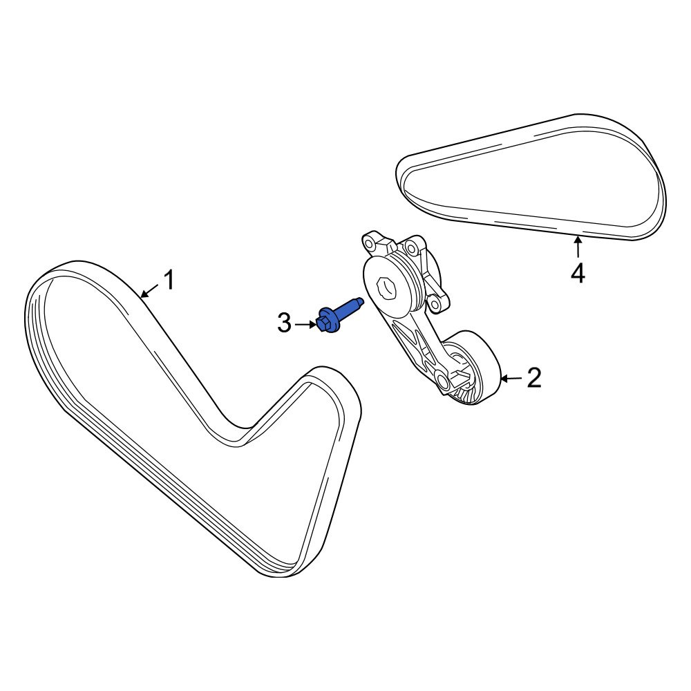 Mercury OE W503297S437 - Belt Tensioner Bolt