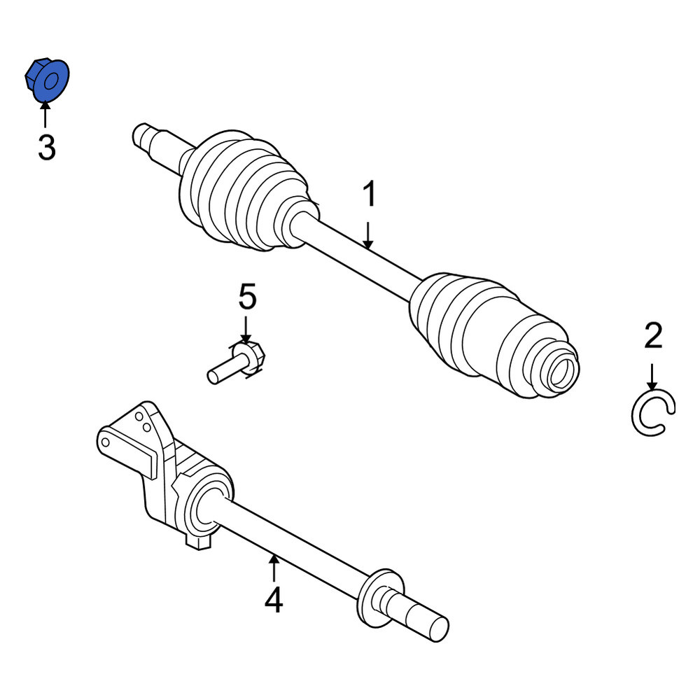 Mercury OE W712435S439 - Front Axle Nut