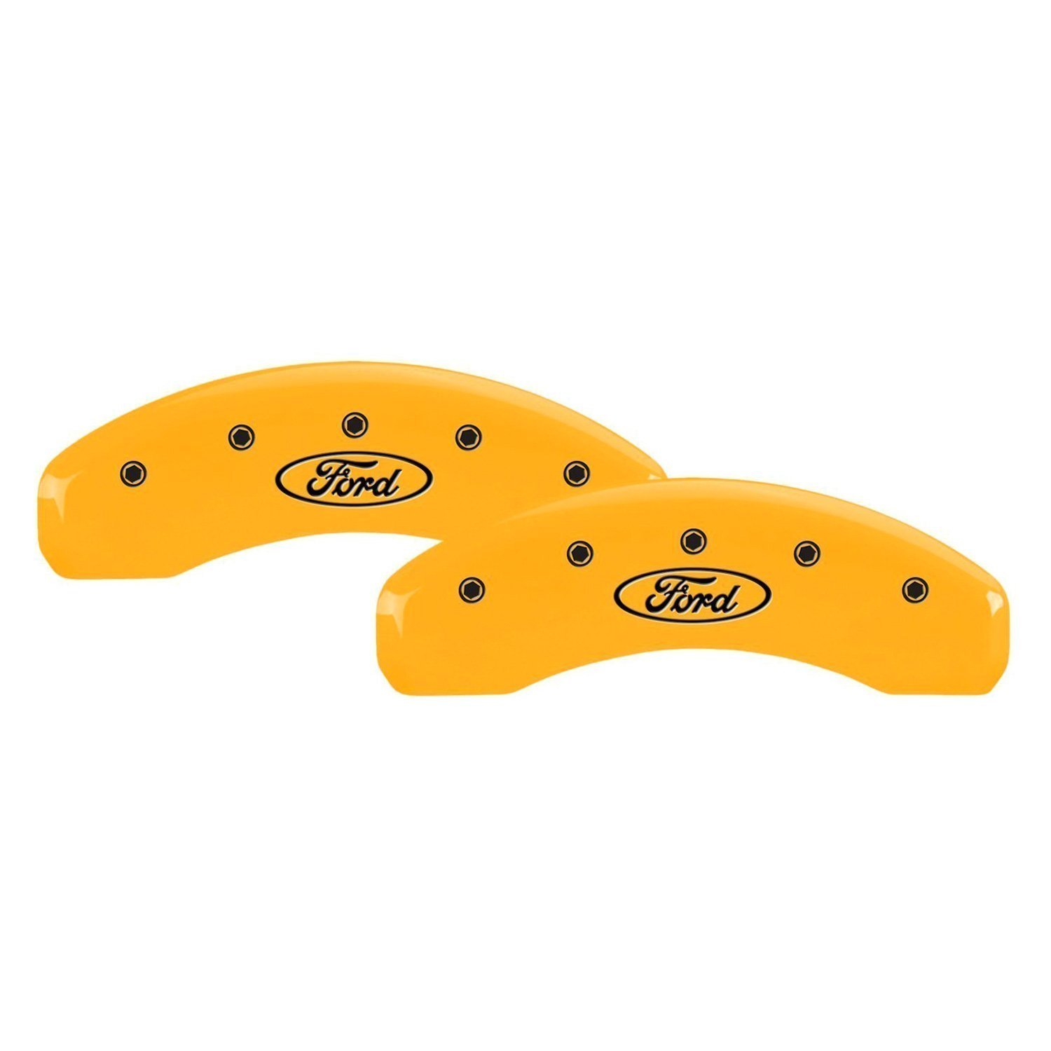 MGP® 10261SFRDYL - Gloss Yellow Caliper Covers with Ford Oval Logo ...