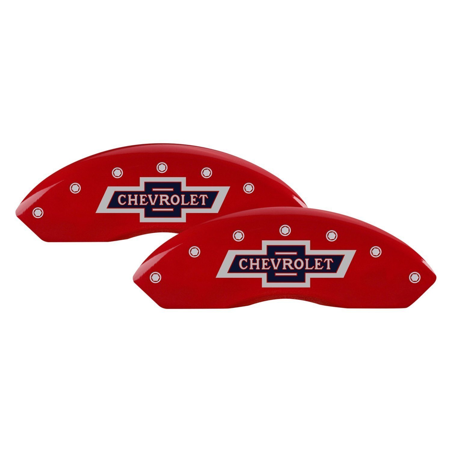 MGP® 14268SBANRD - Gloss Red Caliper Covers with 100 Anniversary Logo ...