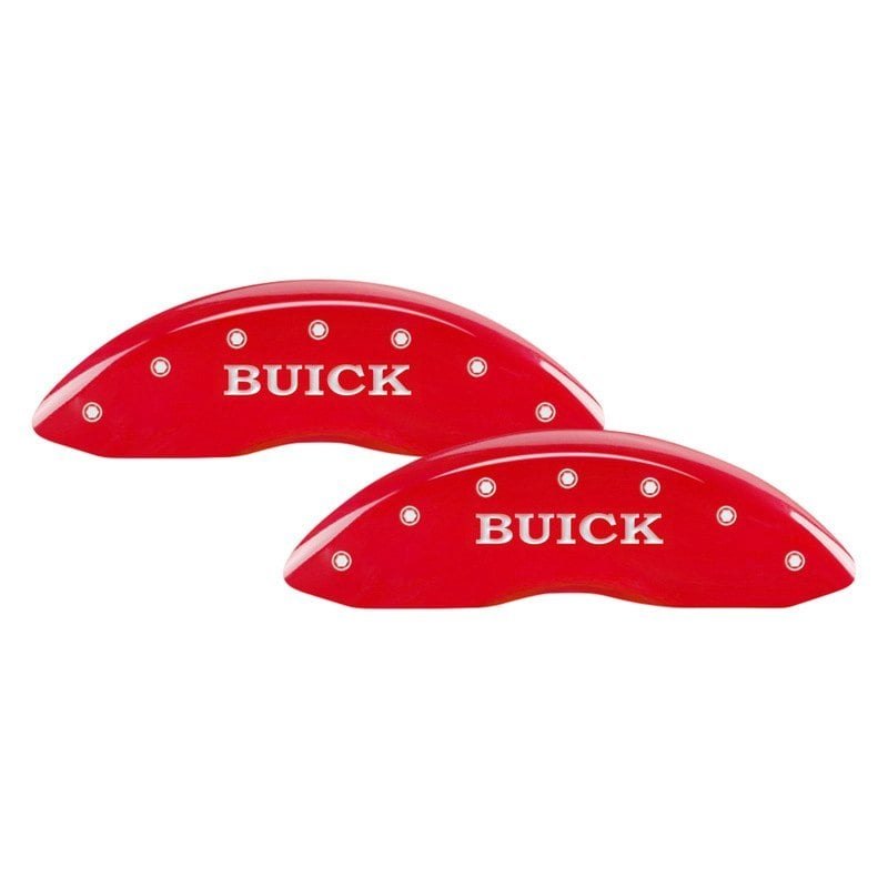 MGP® 49018SBSHRD - Gloss Red Caliper Covers with Buick / Buick Shield ...