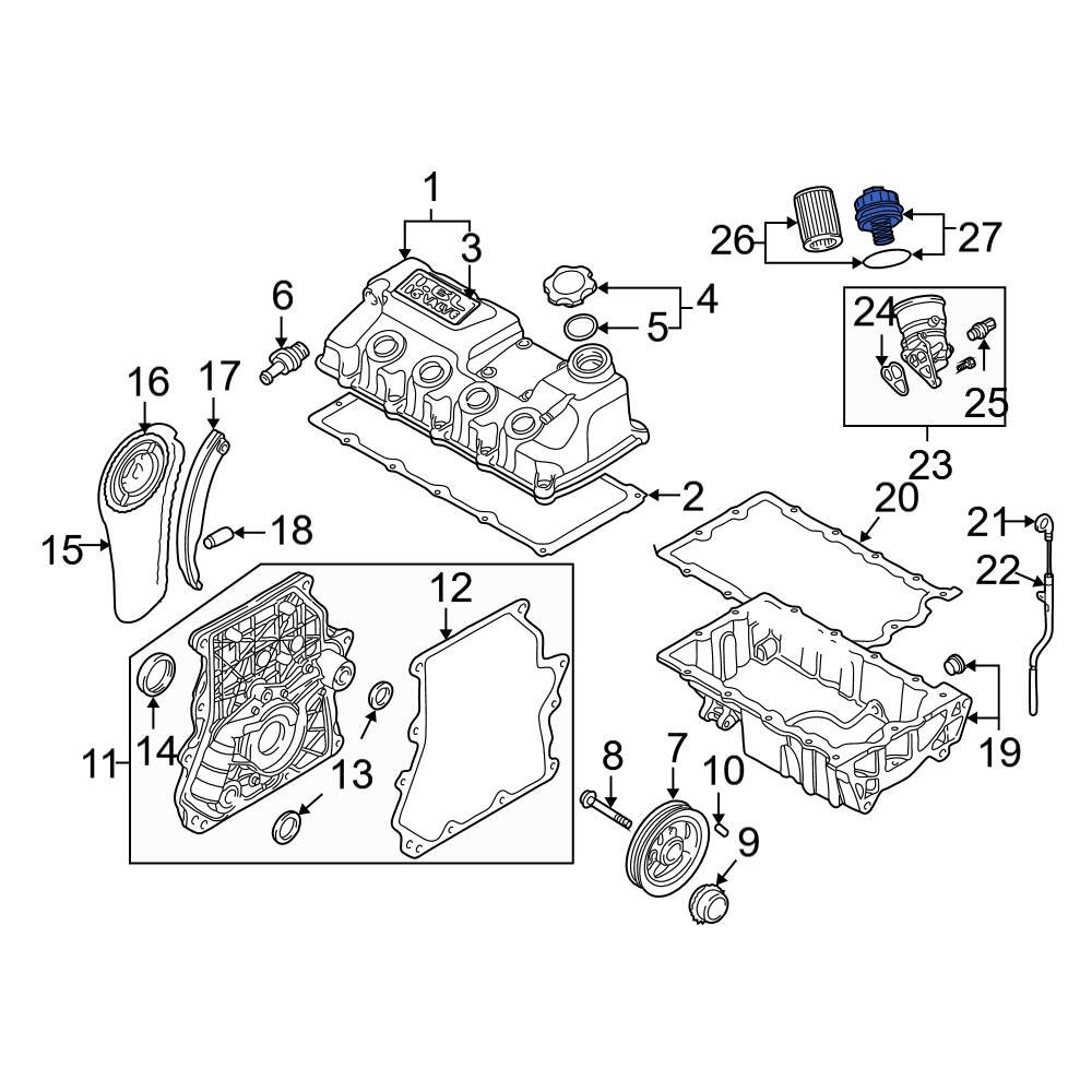 Mini OE 11427563763 - Engine Oil Filter Housing Cover