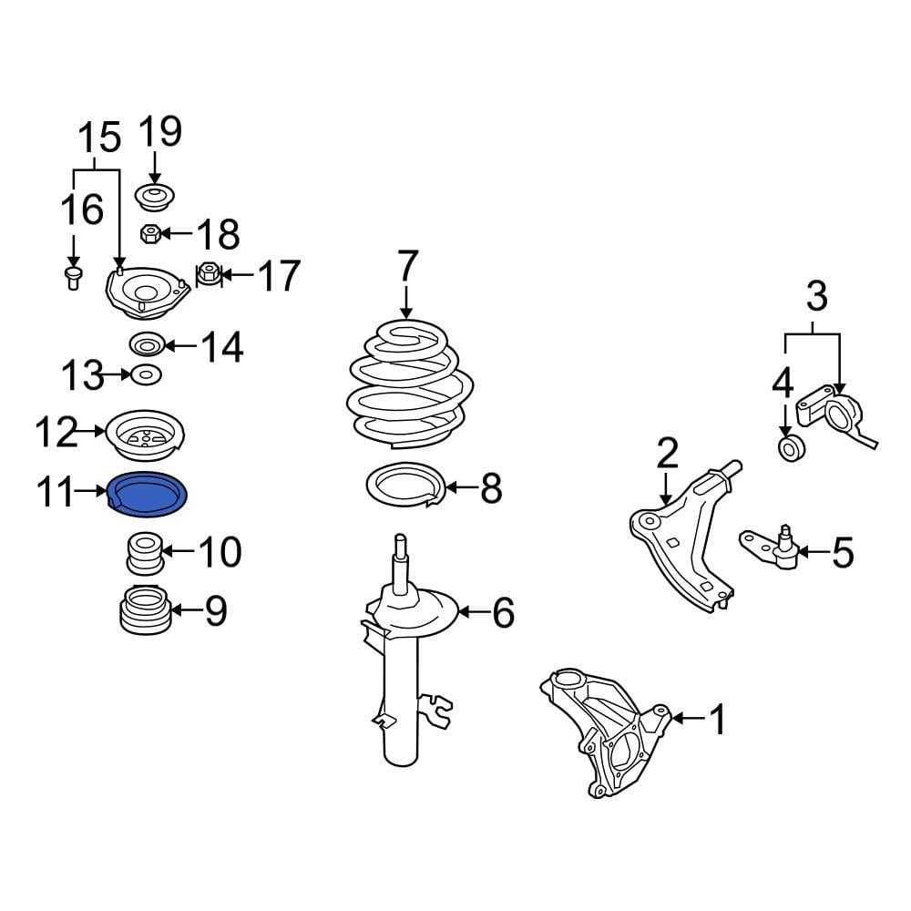 Mini OE 31331128523 - Front Upper Coil Spring Insulator