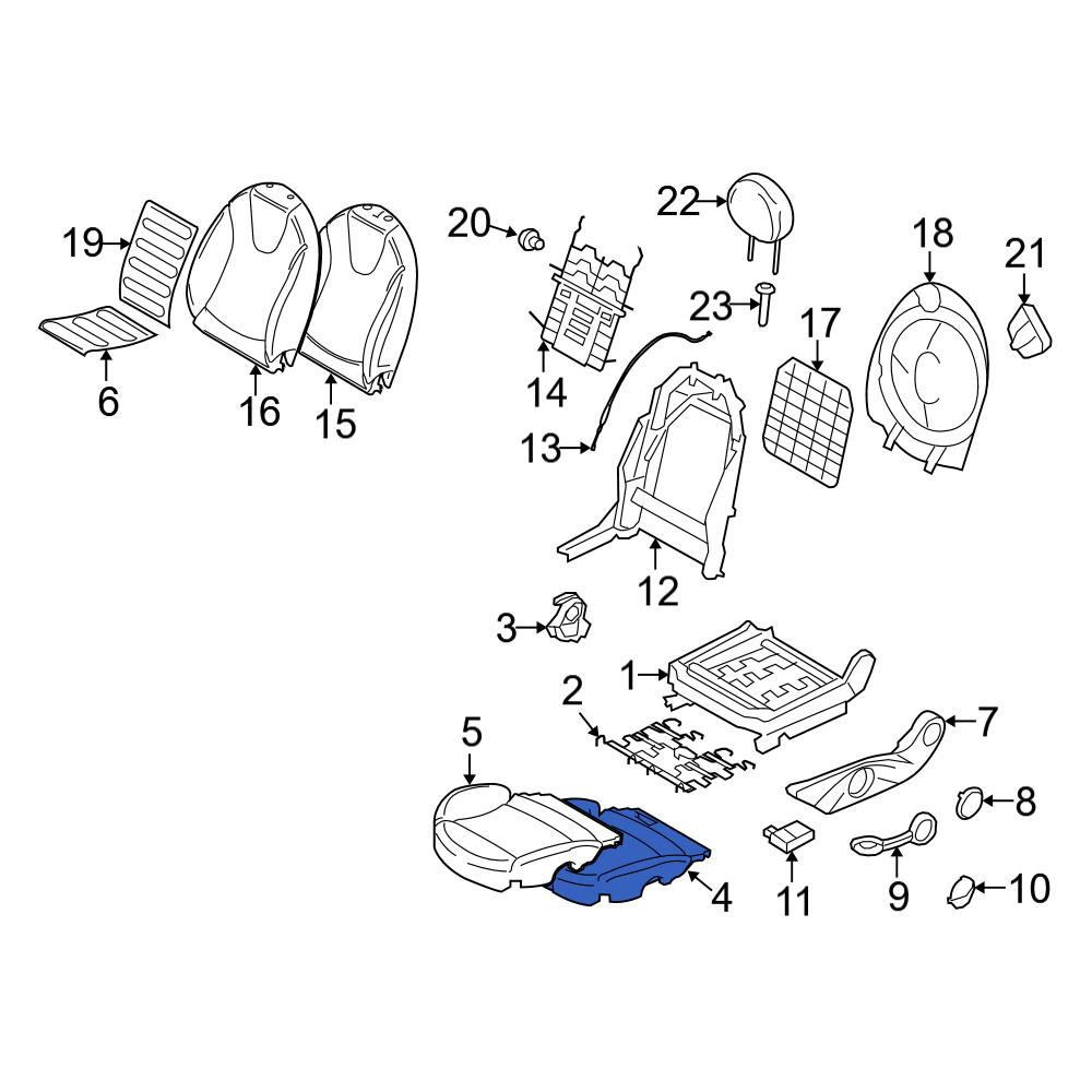 Mini OE 52102751241 - Front Left Seat Cushion Pad