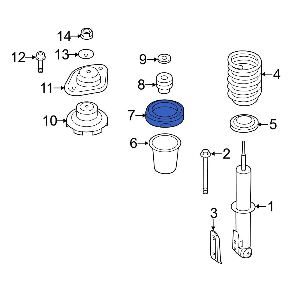 Mini OE 33531495714 - Rear Upper Coil Spring Insulator