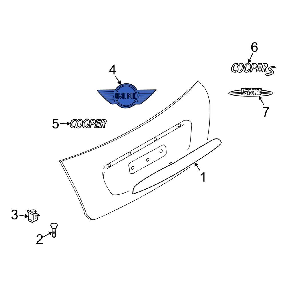 Mini OE 51147026186 - Rear Tailgate Emblem