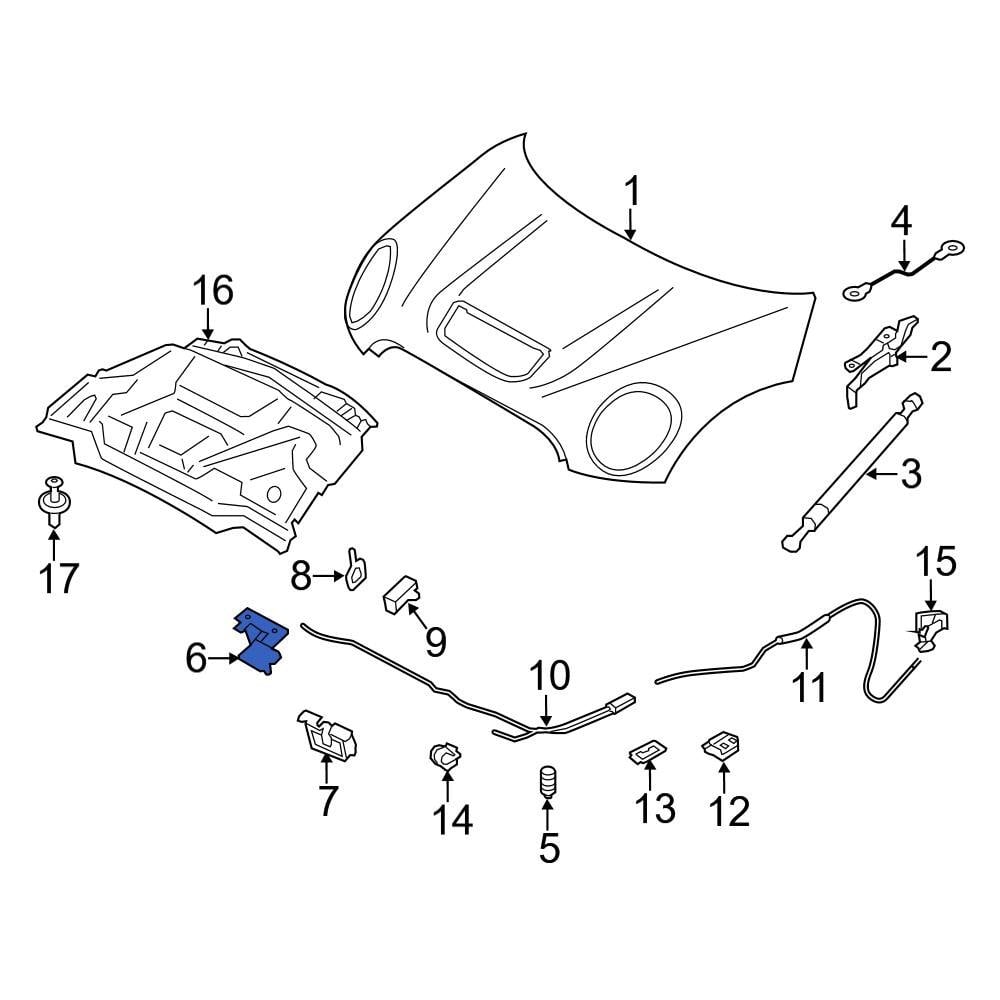 Mini OE 51232753420 - Front Hood Safety Catch