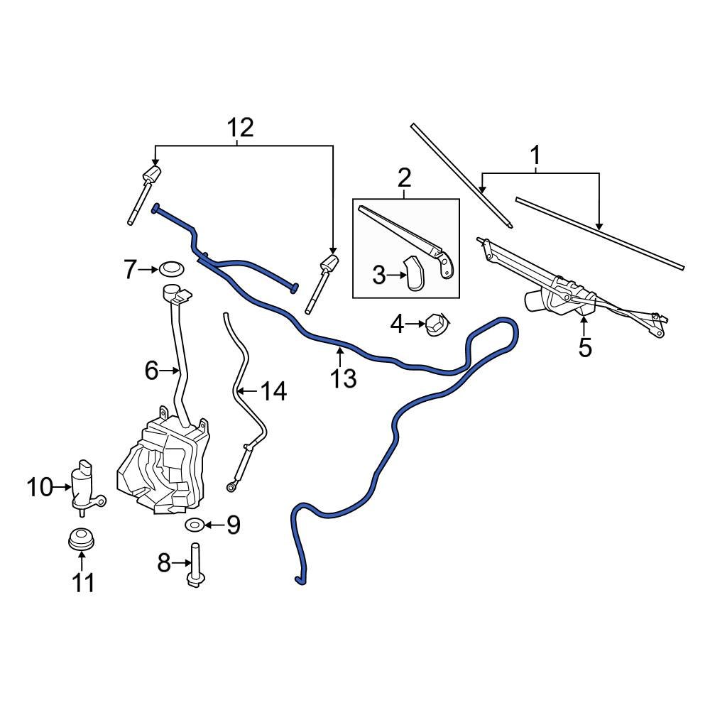 Mini OE 61667220827 - Front Windshield Washer Hose