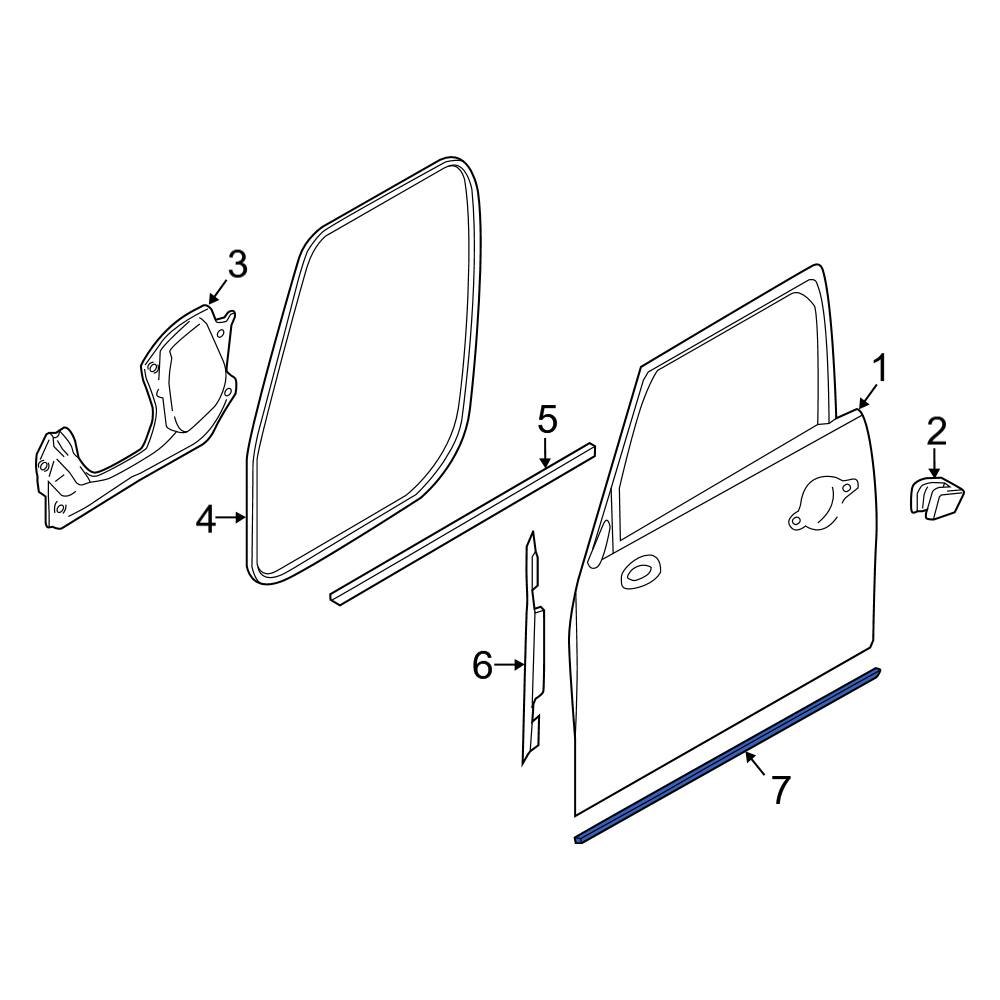 Mini OE 51767322508 - Front Lower Door Seal