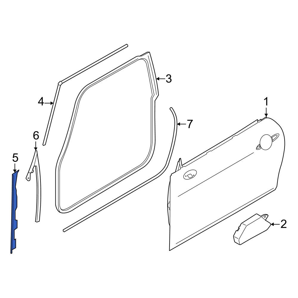 Mini OE 51337299997 - Front Left Door Shell Seal