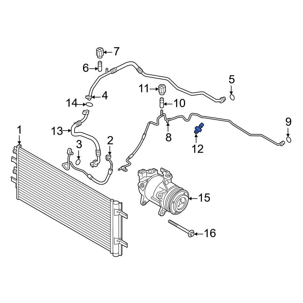 Mini OE 64539323658 - A/C Refrigerant Pressure Sensor