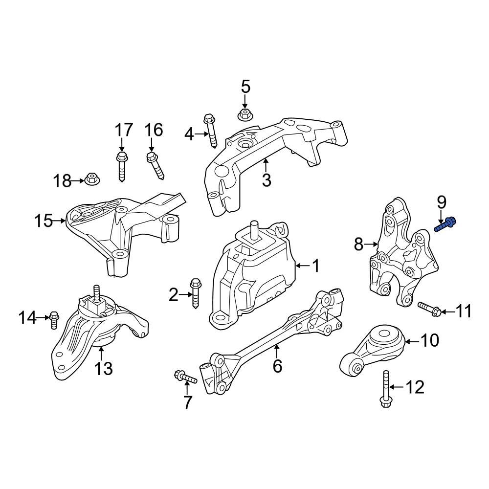 Mini OE 07119904956 - Engine Mount Crossmember Bolt