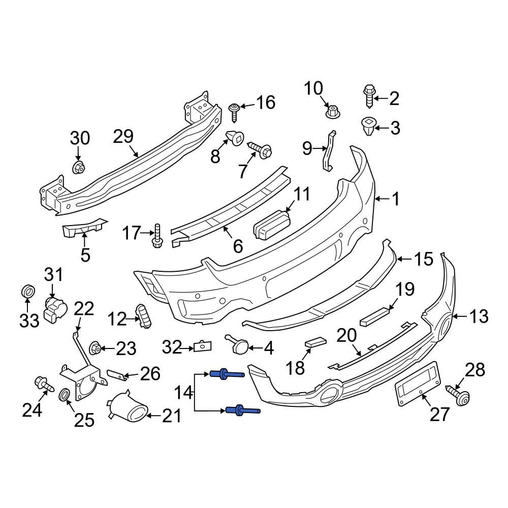 Mini OE 51118222901 - Bumper Cover Rivet