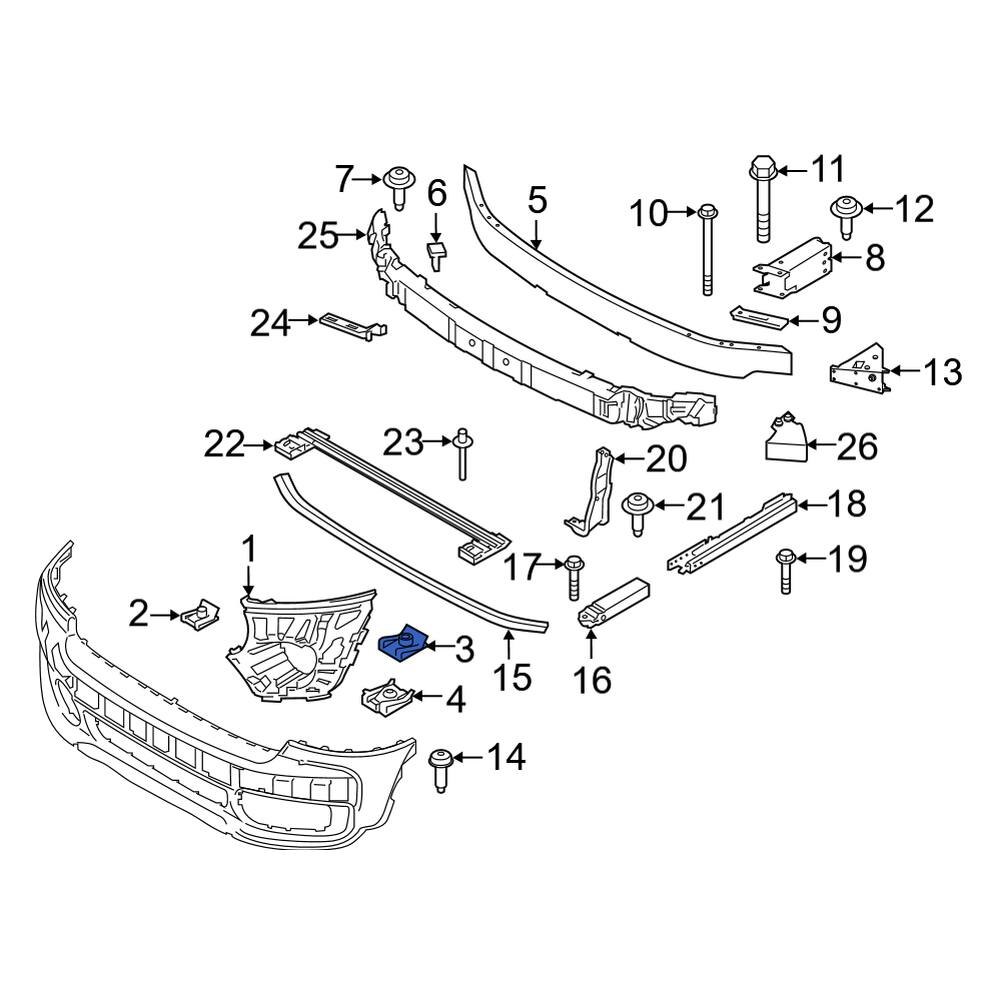 Mini OE 51717065773 - Bumper Cover Support Rail Nut
