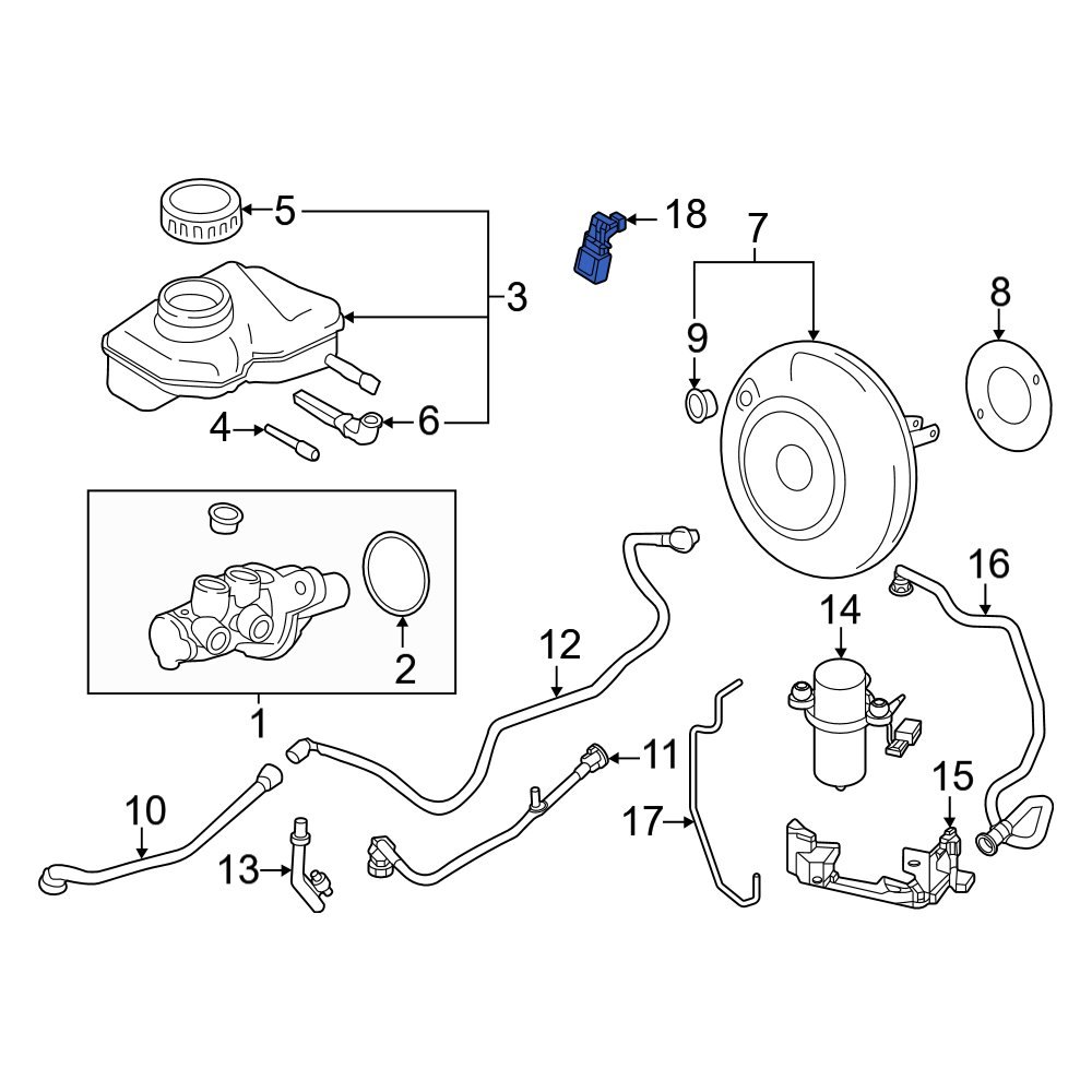 Mini OE 34336875605 - Power Brake Booster Vacuum Sensor