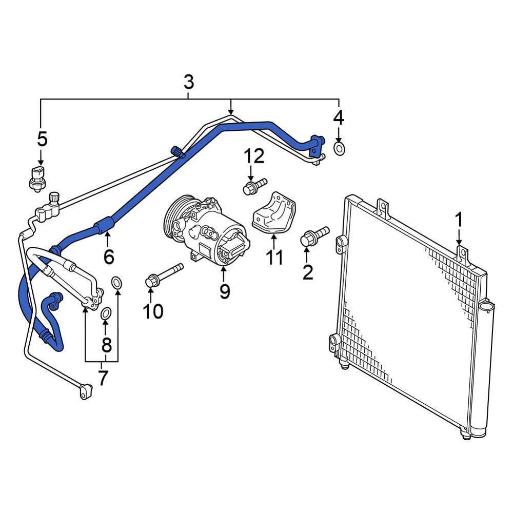 Mitsubishi OE 7815A889 - A/C Refrigerant Suction Hose