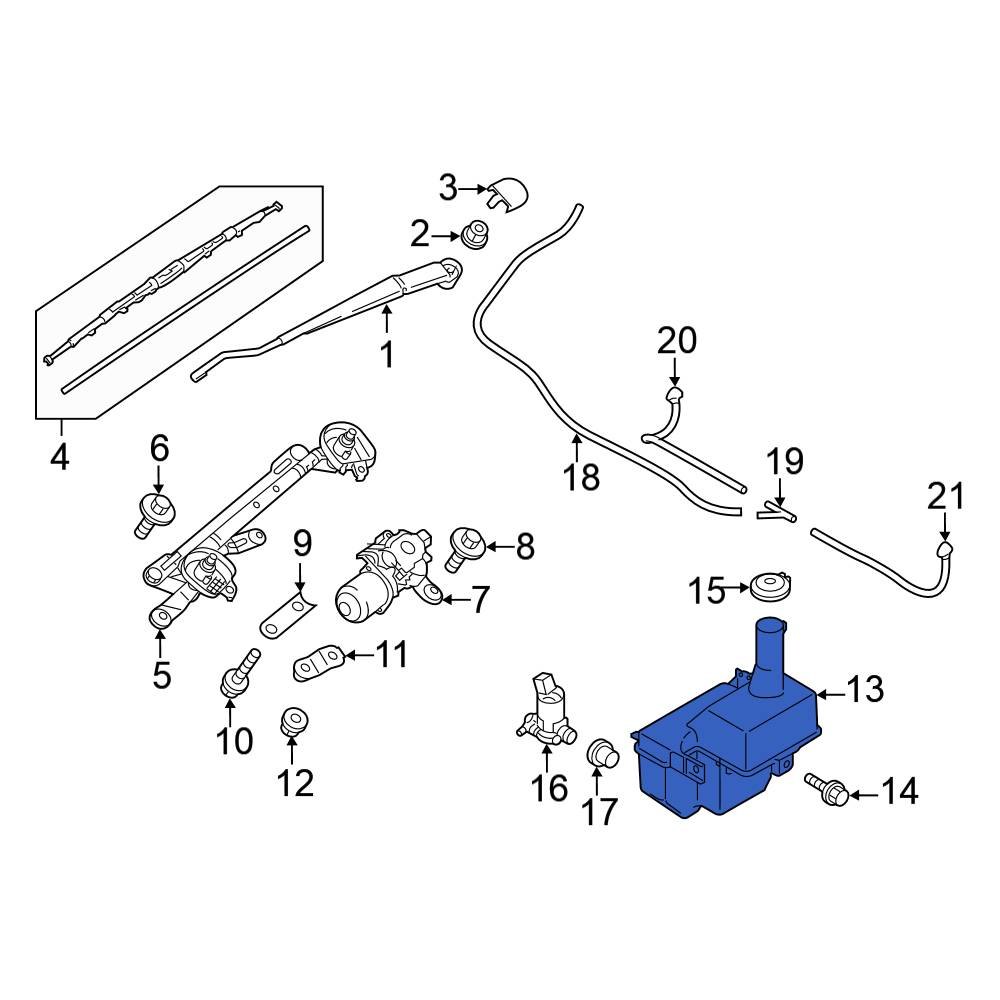 Mitsubishi OE 8260A224 - Front Washer Fluid Reservoir