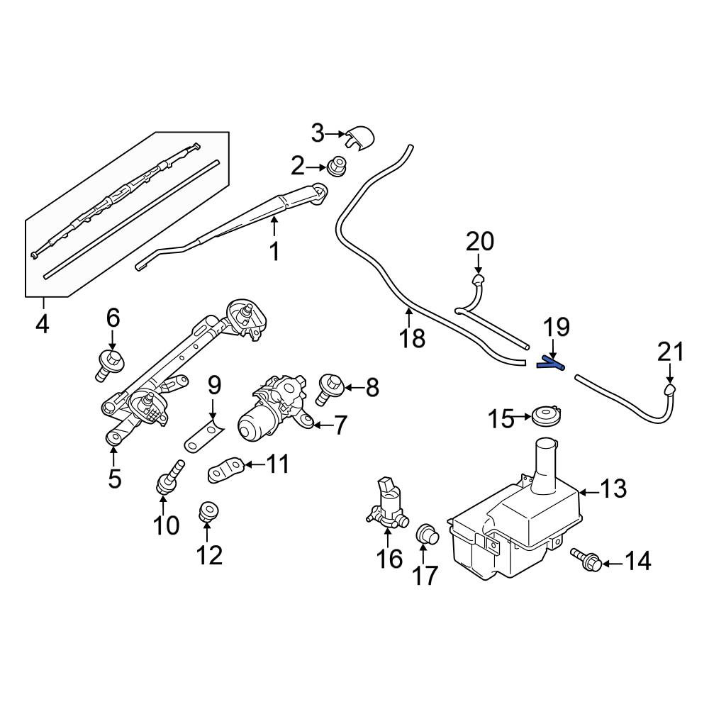 Mitsubishi OE MB084419 - Windshield Washer Hose Connector