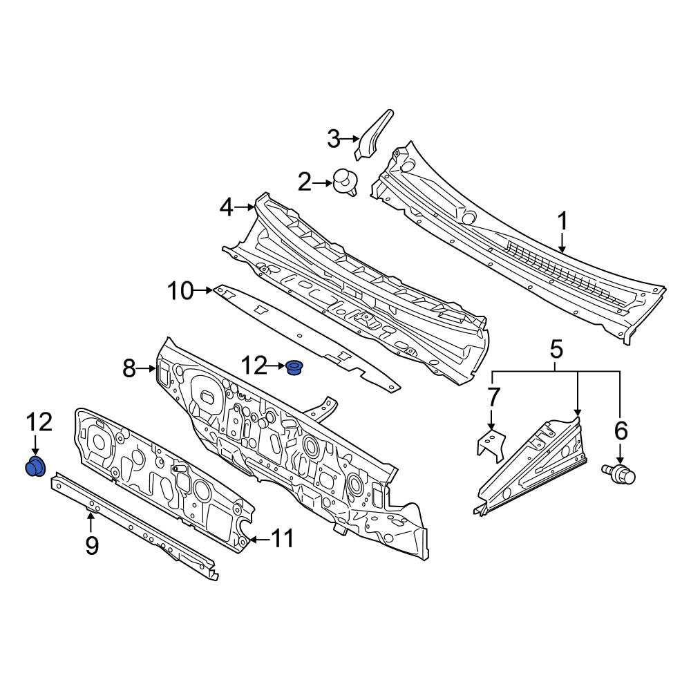 Mitsubishi OE MB157530 - Cowl Insulator Clip