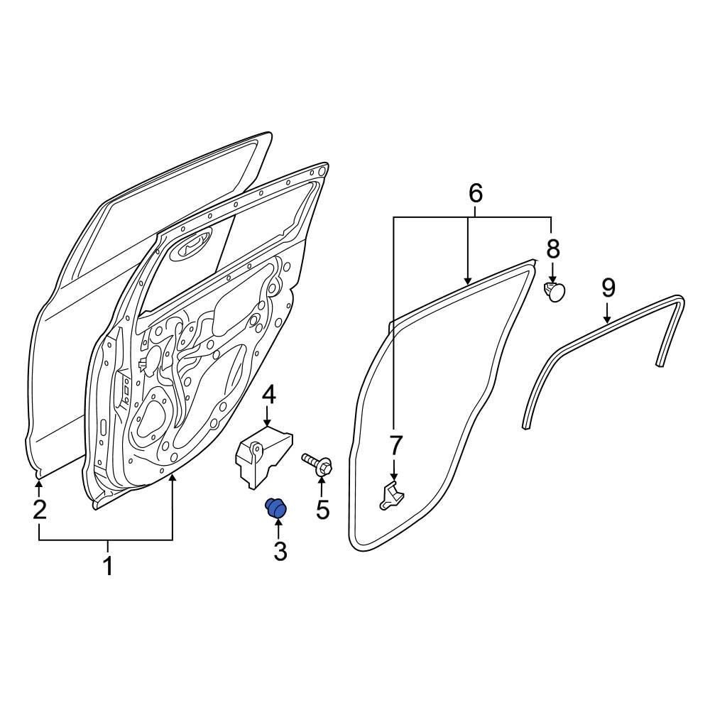 Mitsubishi OE MB019730 - Front Lower Door Stop