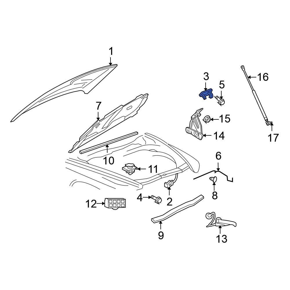 Mitsubishi OE 55275843AB - Front Hood Latch Striker Plate