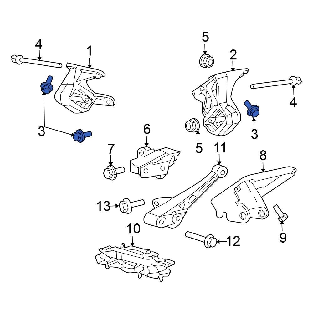 Mitsubishi OE 06508745AA - Front Engine Mount Bolt