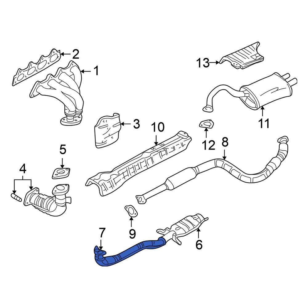 Mitsubishi OE MB687002 - Center Catalytic Converter Gasket