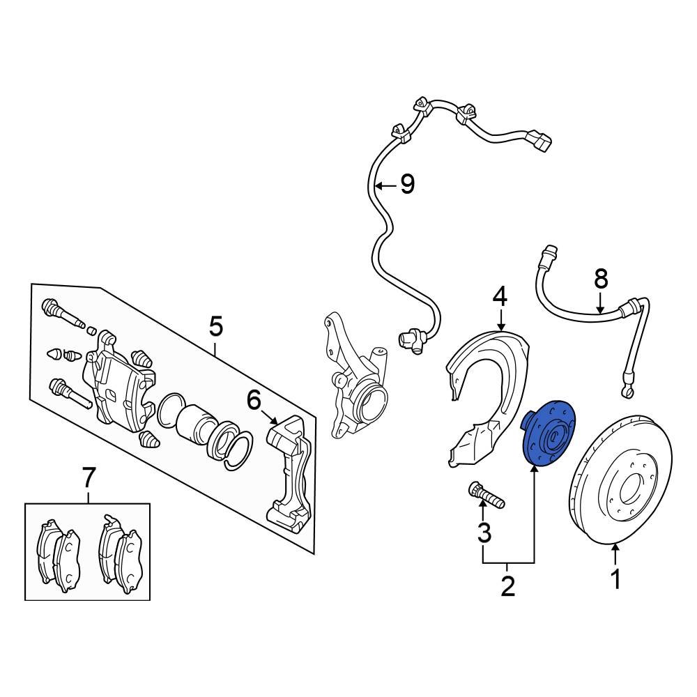 Mitsubishi OE 3885A016 - Front Wheel Bearing and Hub Assembly