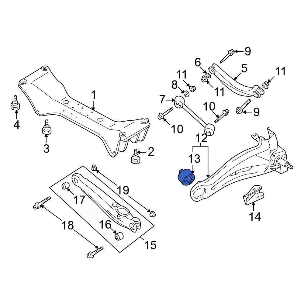 Mitsubishi OE 4120A001 - Rear Suspension Trailing Arm Bushing