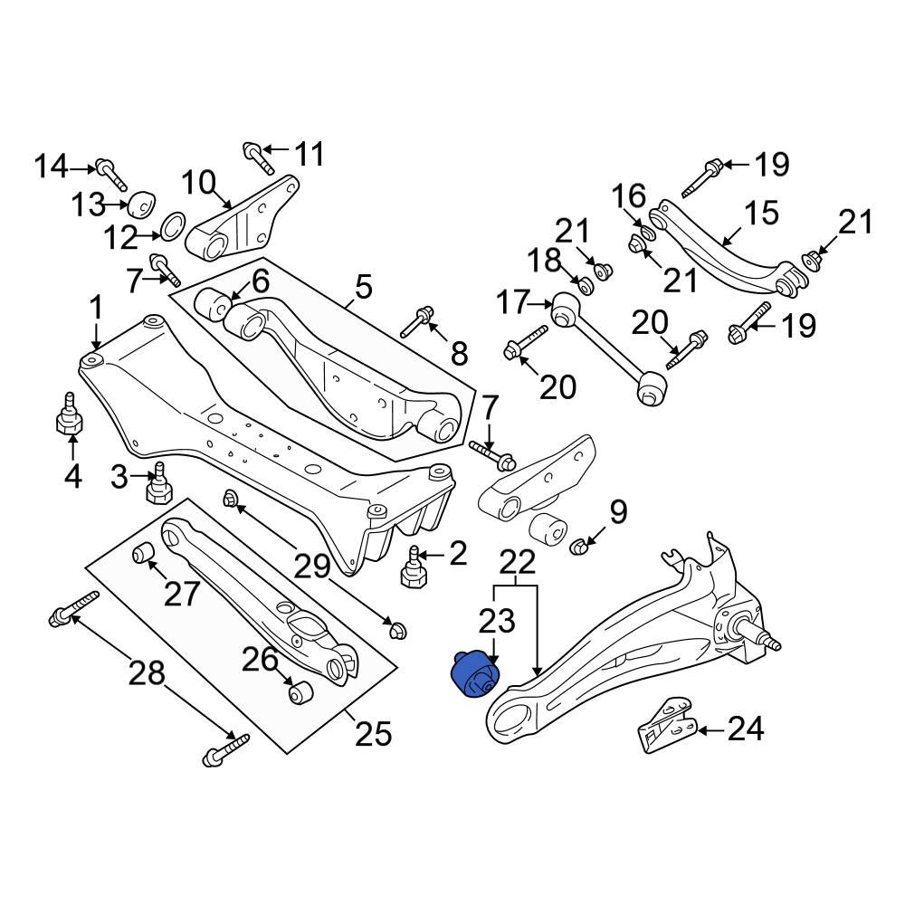 Mitsubishi OE 4120A001 - Rear Suspension Trailing Arm Bushing
