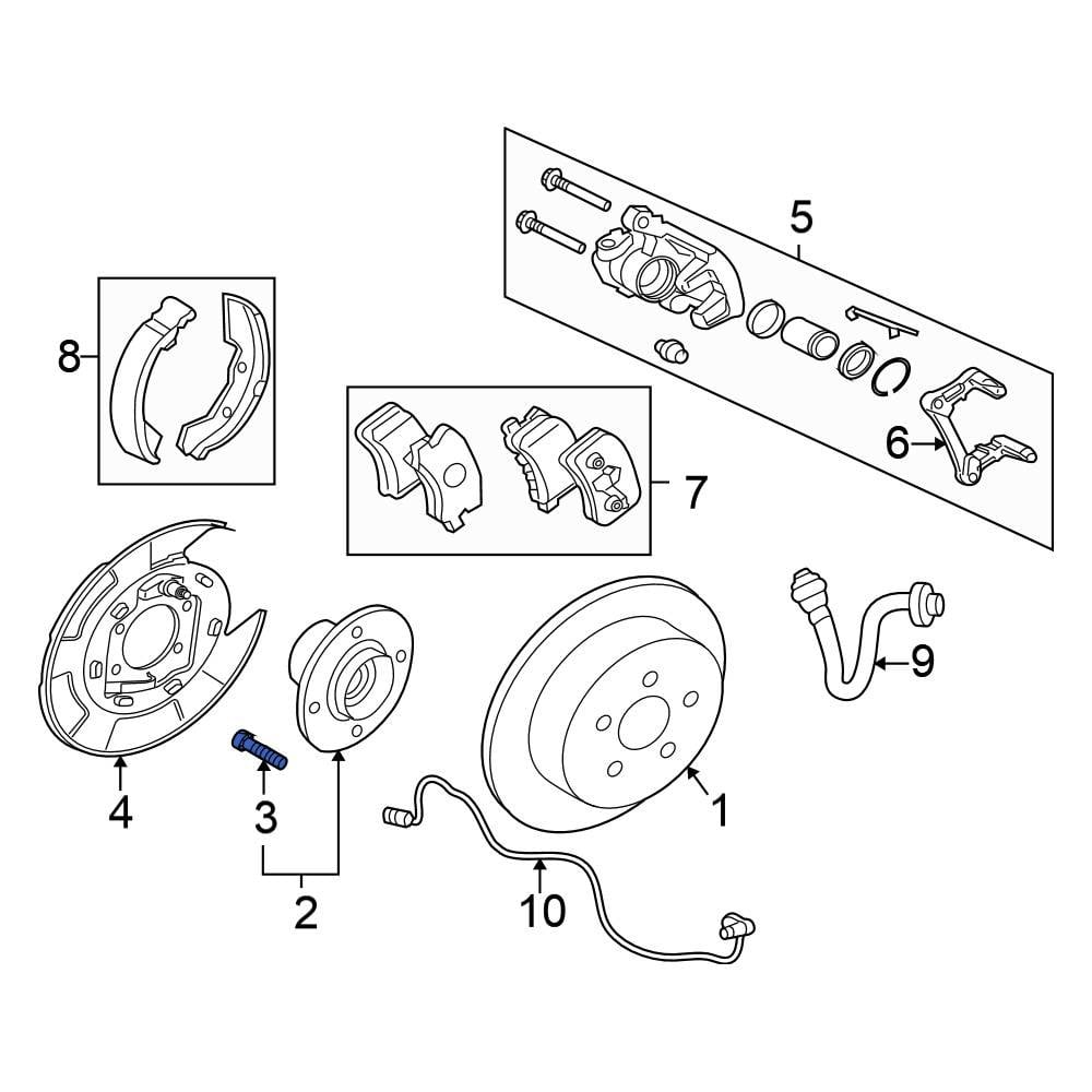 Mitsubishi OE MB911495 - Rear Wheel Lug Stud