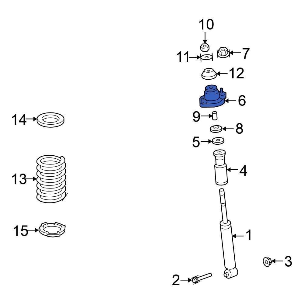 Mitsubishi OE 4140A505 - Rear Suspension Shock Absorber Mount