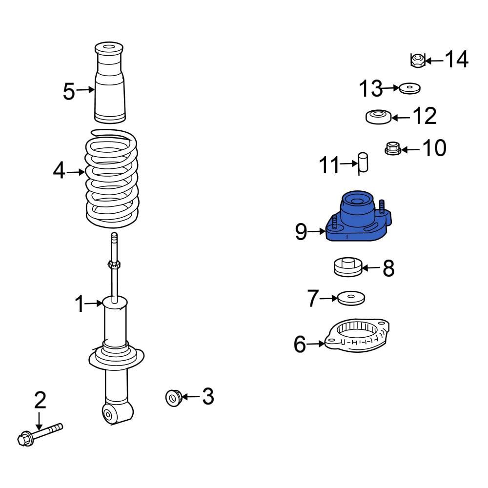 Mitsubishi OE 4140A505 - Rear Suspension Shock Absorber Mount