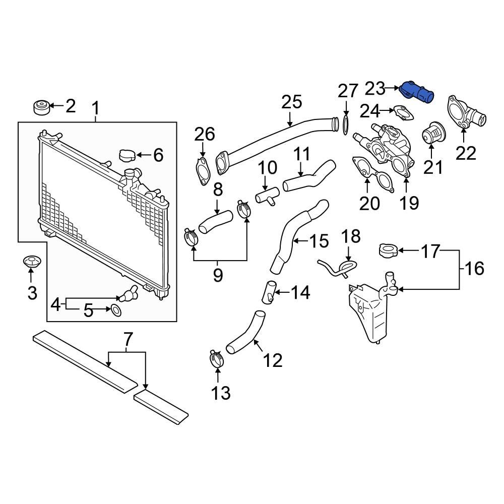 Mitsubishi OE 1305A072 - Engine Coolant Outlet Flange
