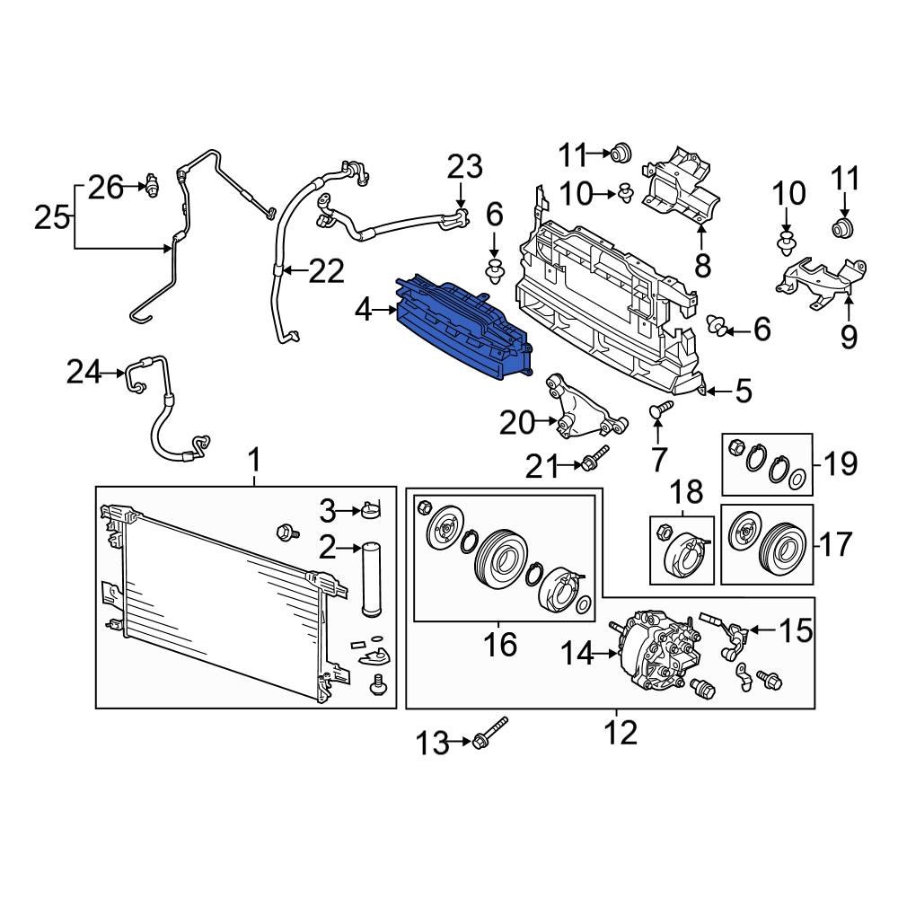 Mitsubishi OE 7812A391 - Front A/C Condenser Duct