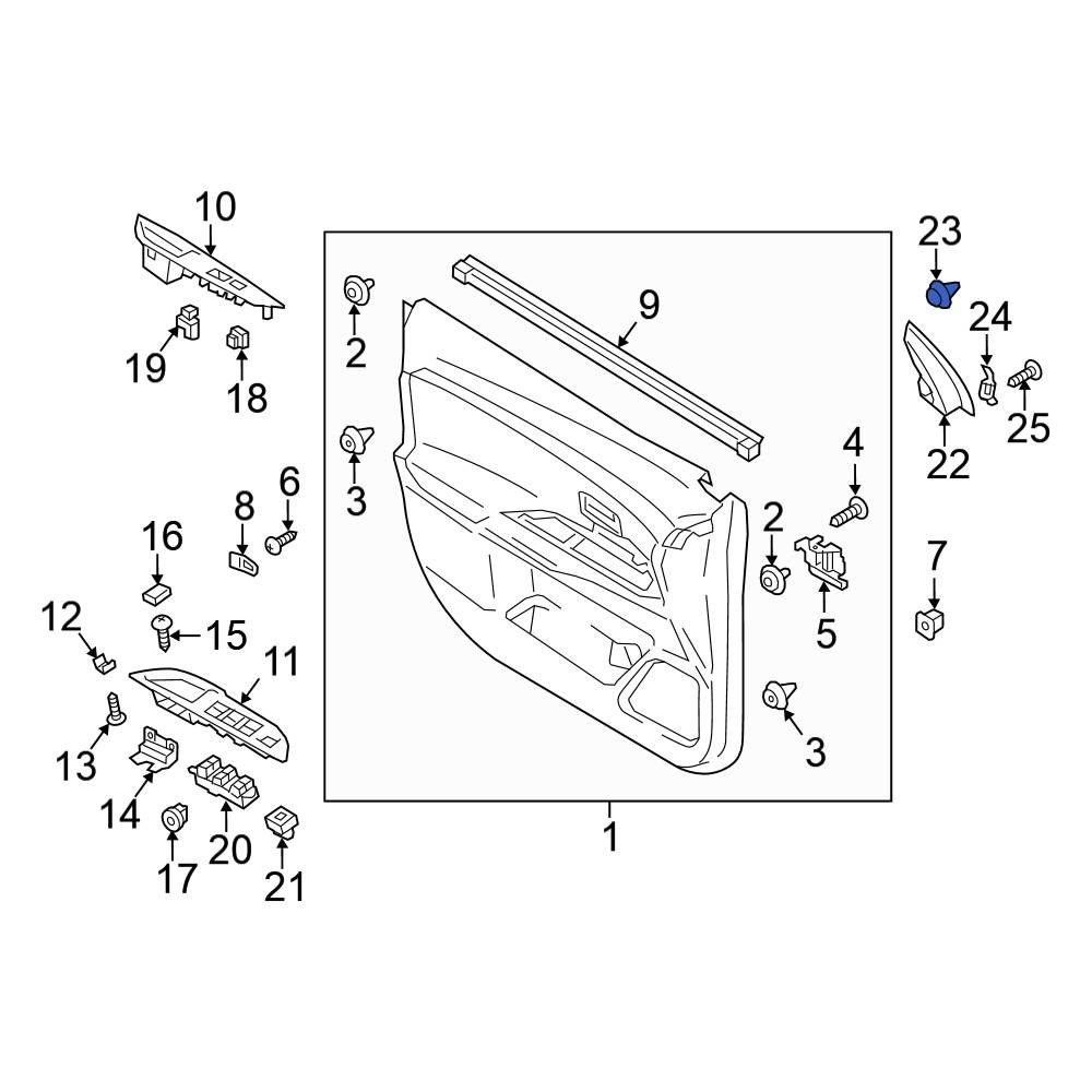 Mitsubishi OE MU000588 - Wheel Arch Molding Clip