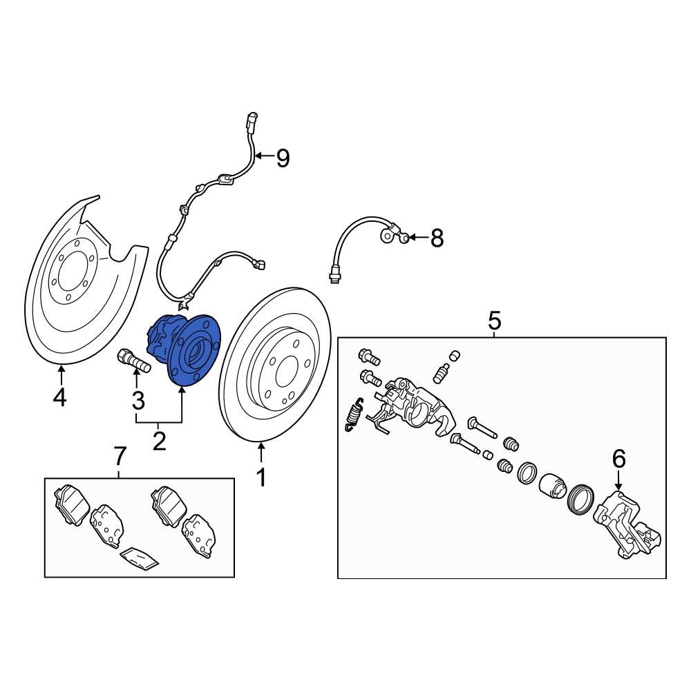 Mitsubishi OE 3785A063 - Rear Wheel Bearing and Hub Assembly