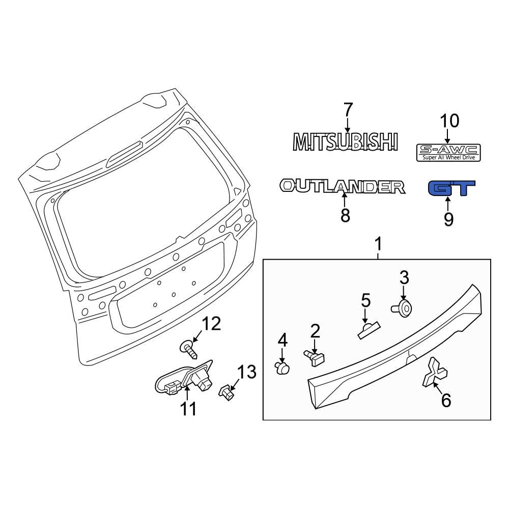 Mitsubishi OE 7415A401 - Rear Hatch Emblem