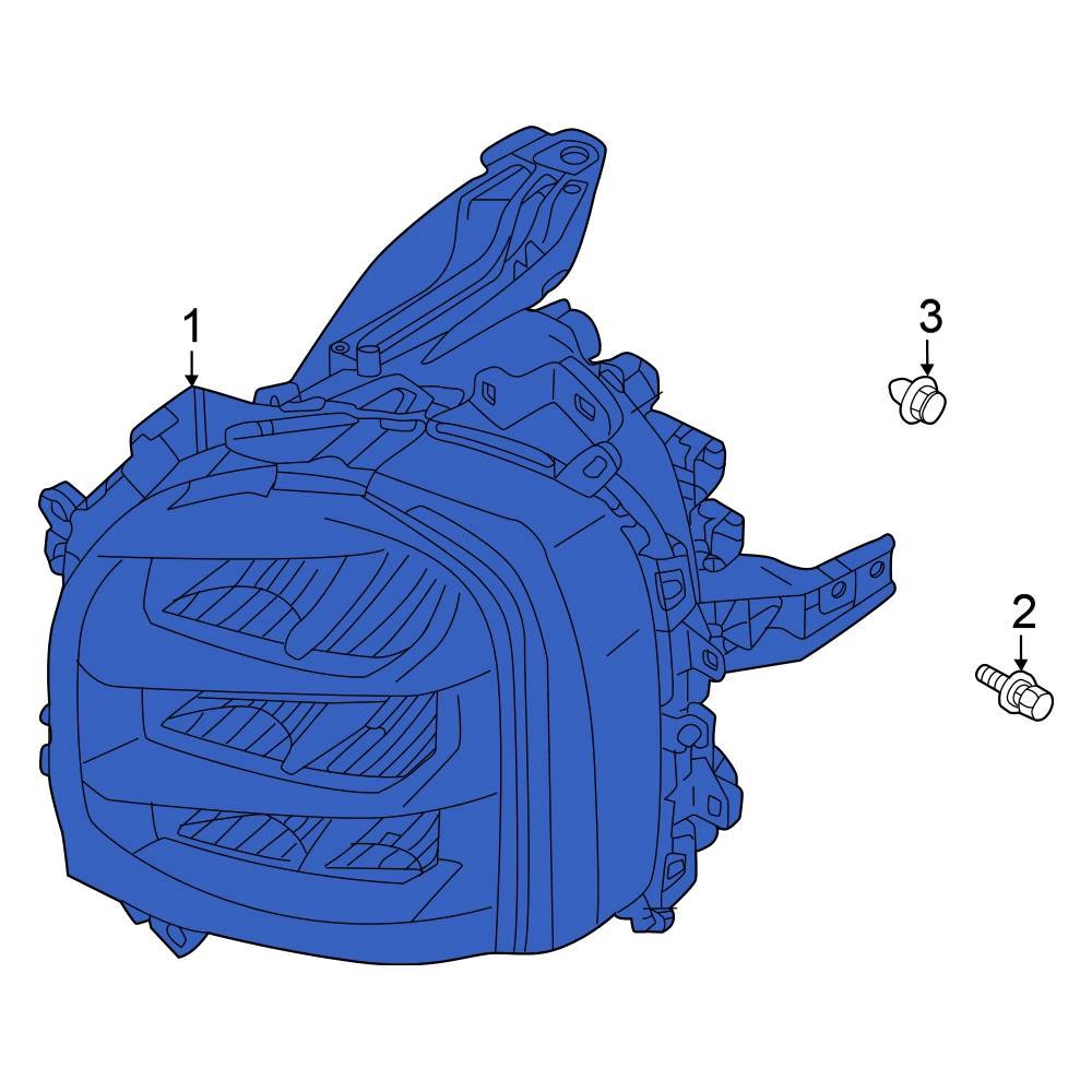 Mitsubishi OE 26060WB40P - Front Left Headlight Assembly