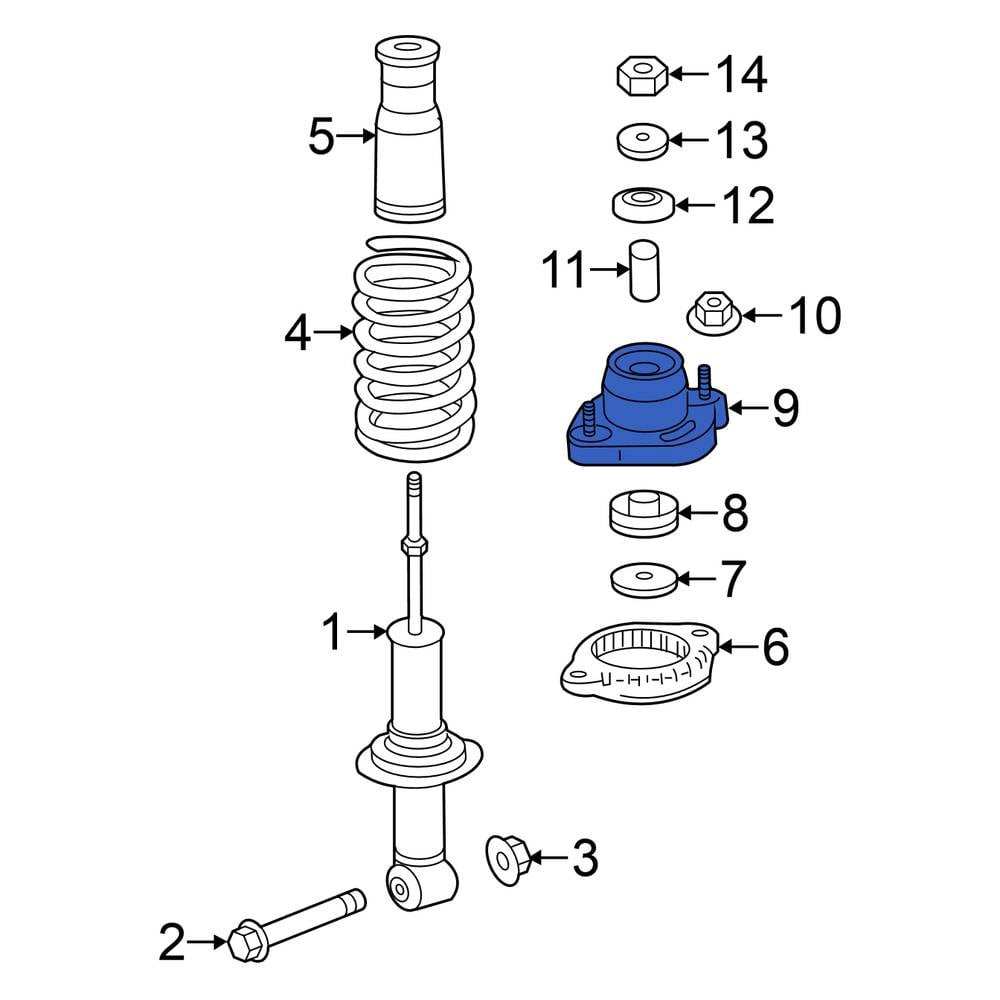 Mitsubishi OE 4140A505 - Rear Suspension Shock Absorber Mount