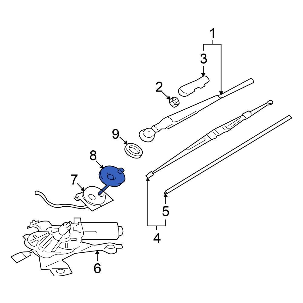 Mitsubishi OE MR522087 - Rear Back Glass Washer Nozzle